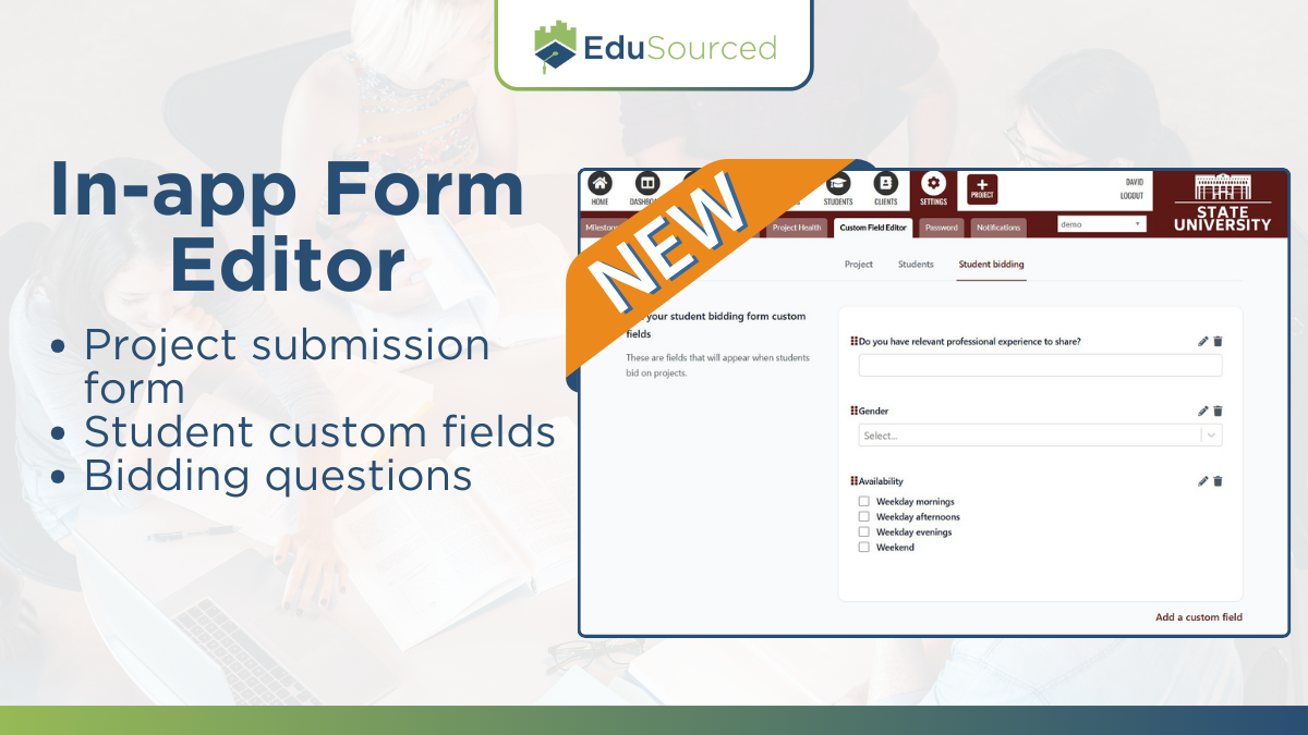 EduSourced In-App Form Editor - EduSourced